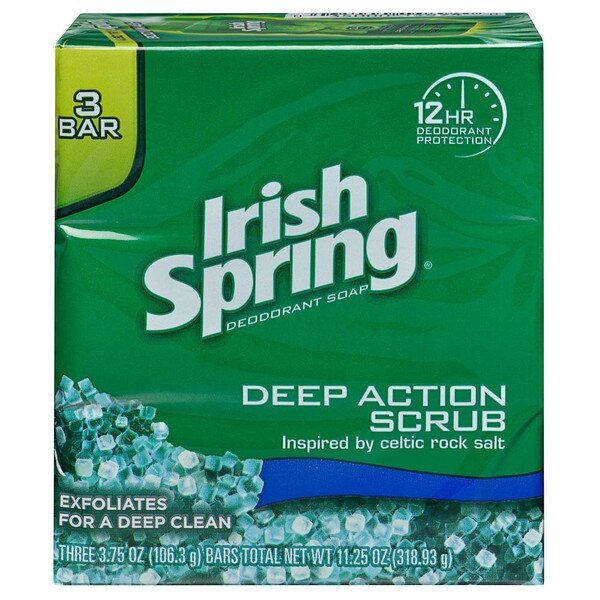 IRISH SPRING DEEP ACTION SCRUB BAR SOAP | ICS Jail Supplies